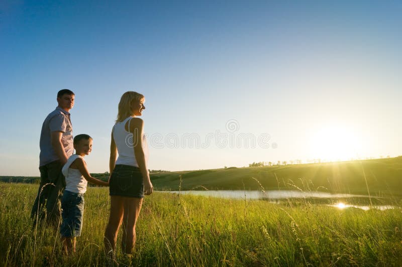Happy family stock photo. Image of outside, family, freedom - 5303032
