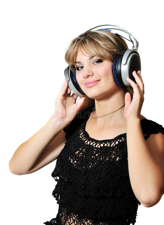 Enjoying music stock image. Image of attractive, expression - 21558149