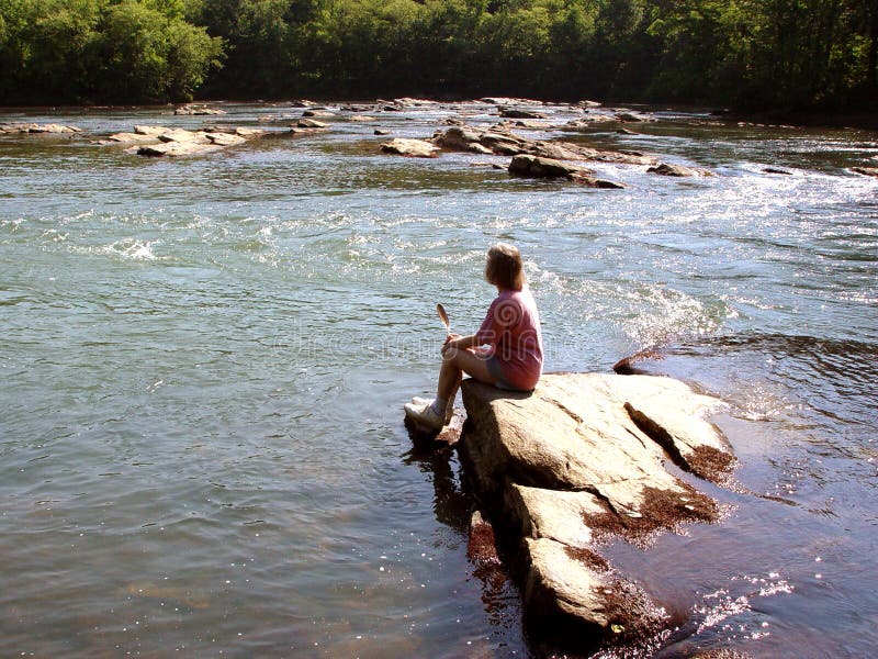 Enjoying Nature stock photo. Image of nature, river, flowing - 841946