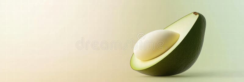 Enjoying a Simple Avocado Shape with a Visible Seed and Plenty of ...