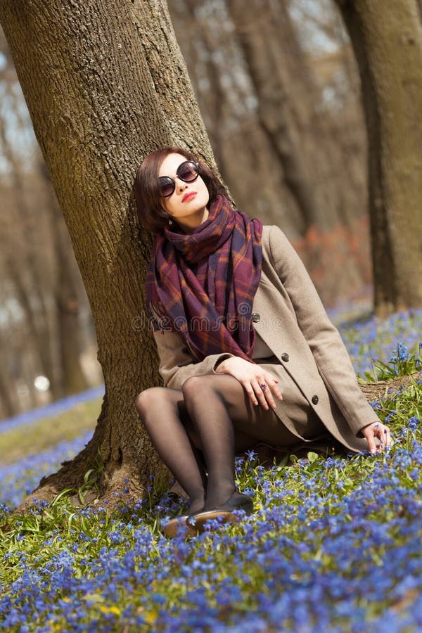 Enjoying spring stock photo. Image of hyacinth, adult - 53319958