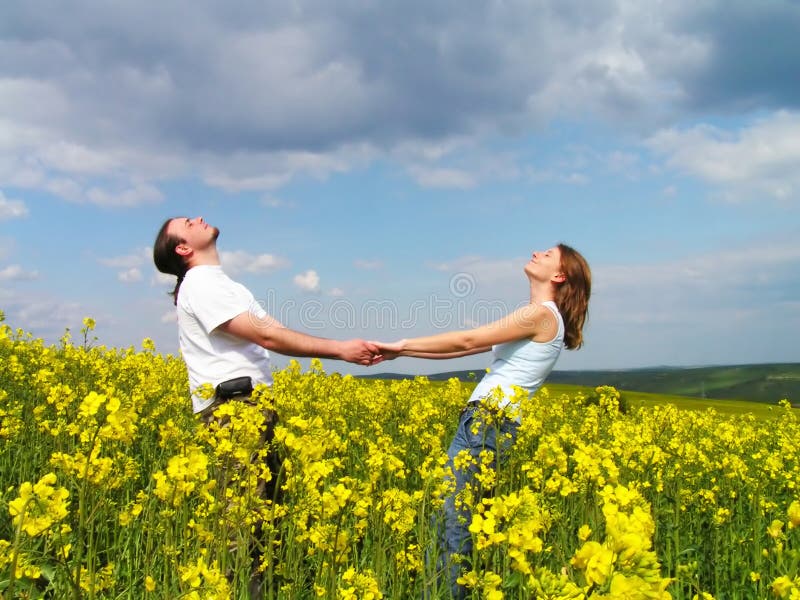 Enjoying summer stock image. Image of jump, meadow, action - 5214757
