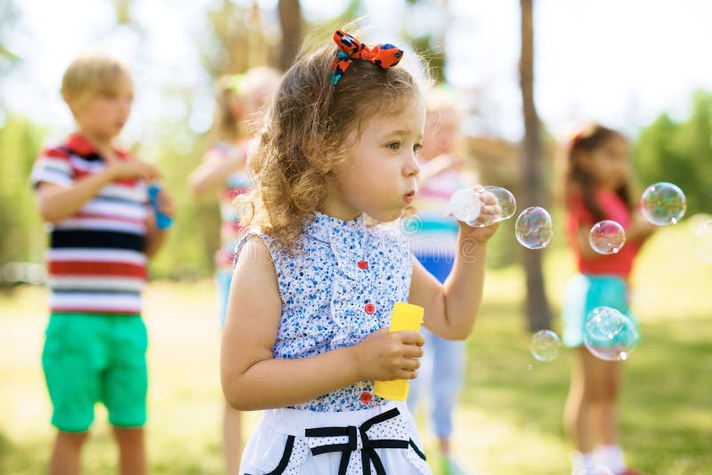Enjoying summer stock image. Image of playful, bubble - 75851295