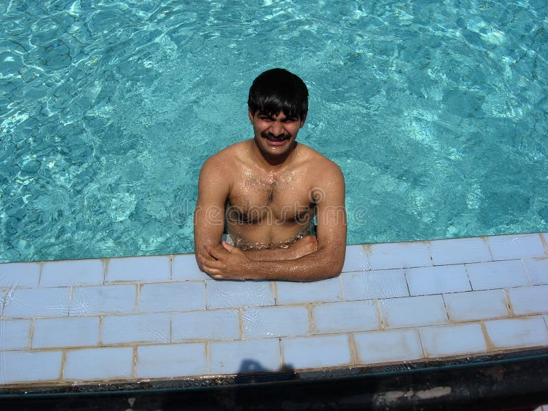 Enjoying Sunbath with Water Stock Image - Image of blue, vacation: 377233