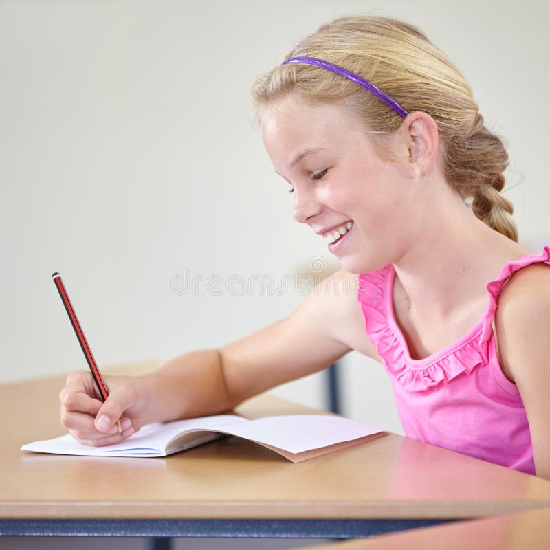 Enjoying Todays Lessons. a Primary School Class. Stock Photo - Image of ...