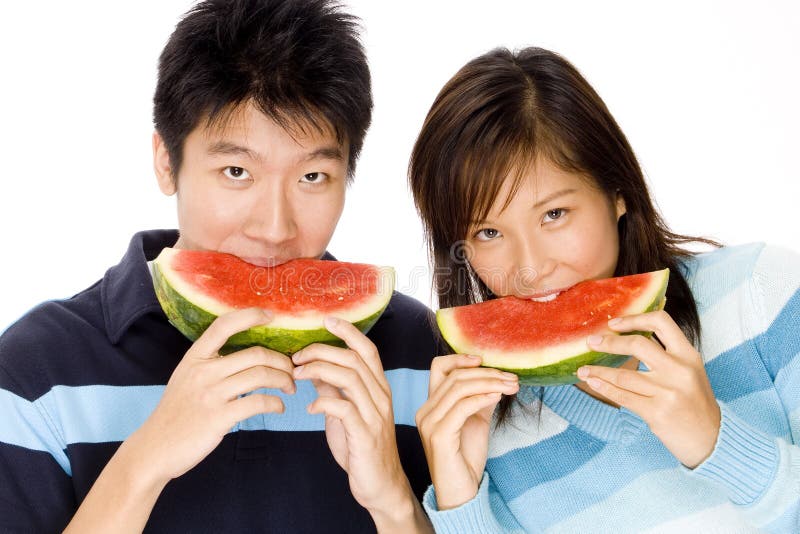 Enjoying Watermelon stock image. Image of consume, juicy - 760511