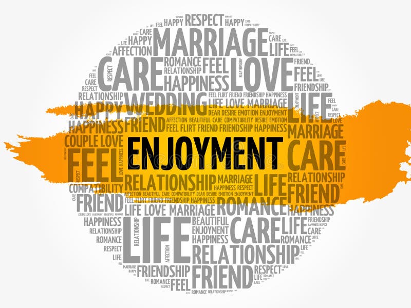 Enjoyment Word Cloud Collage Stock Illustration - Illustration of ...