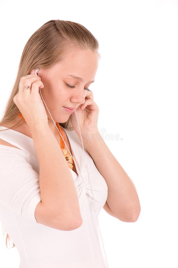 Enjoyment of music stock image. Image of close, gentle - 12482527