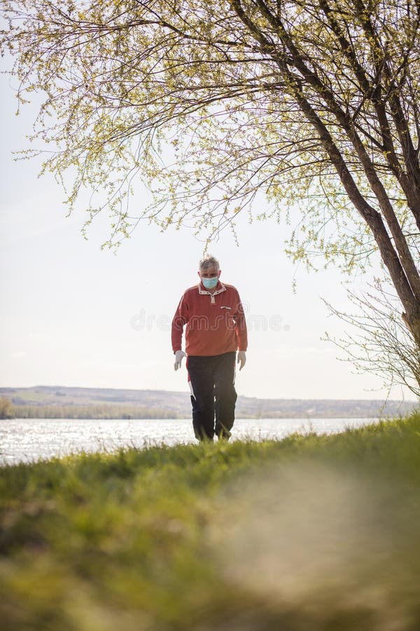 He enjoys long walks stock image. Image of immune, corona - 178431213