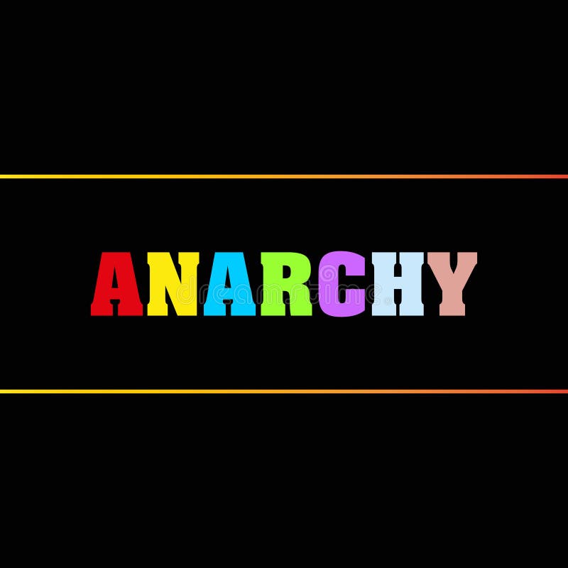 Anarchy Word Block on Black Stock Image - Image of insurrection, riot ...