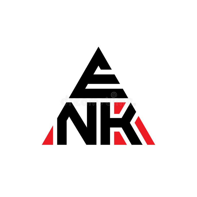 ENK Triangle Letter Logo Design with Triangle Shape. ENK Triangle Logo ...