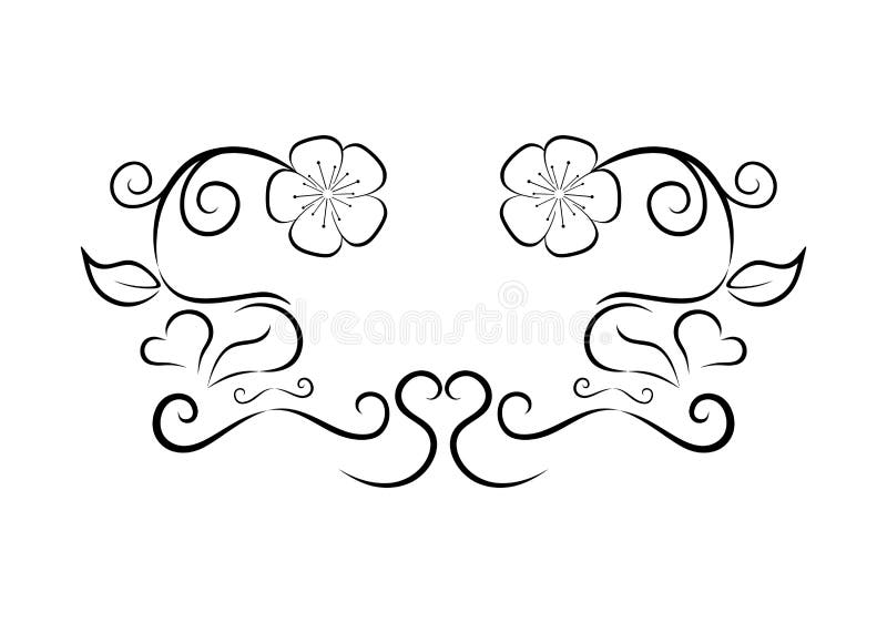 Enkel Bakgrund Med Vita Blommor I Blå Bakgrund Ritade Florala Texturer ...