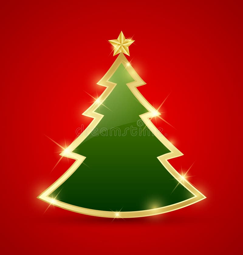 Enkel julgran vektor illustrationer. Illustration av prydnad - 26853843