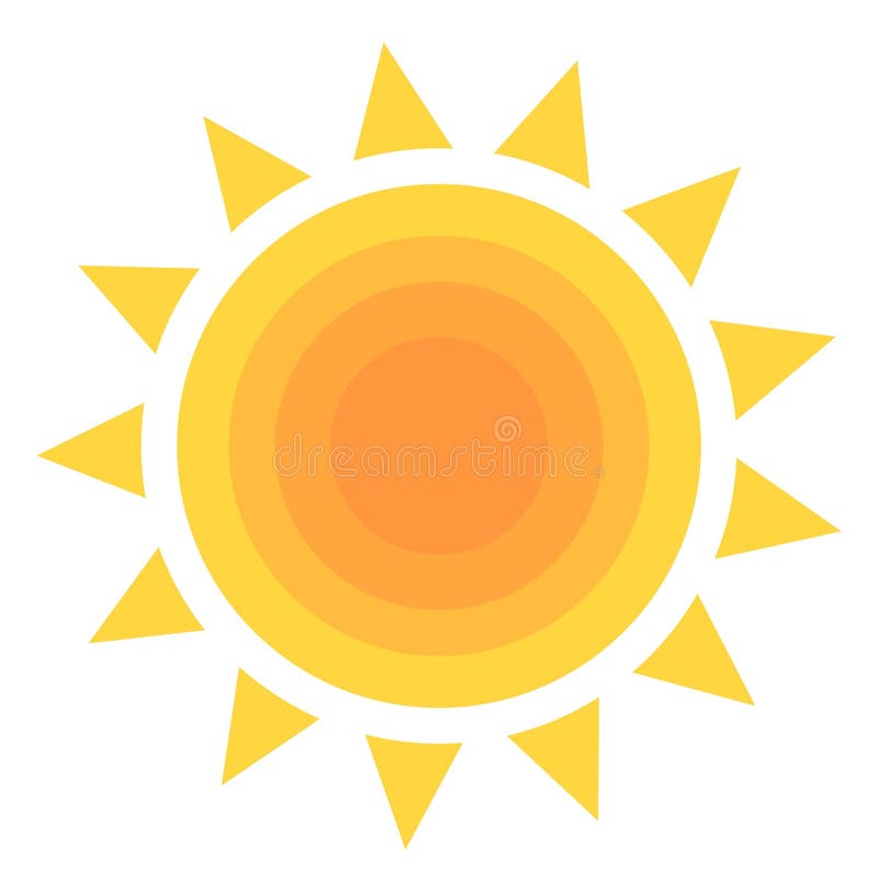 Enkel solsymbol vektor illustrationer. Illustration av symbol - 79103873