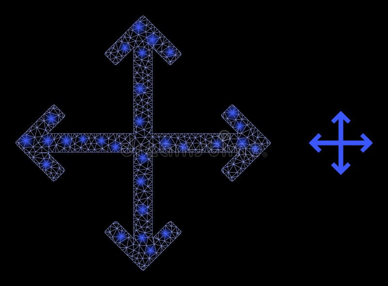 Enlarge Arrows - Bright Web Net with Light Spots Stock Vector ...