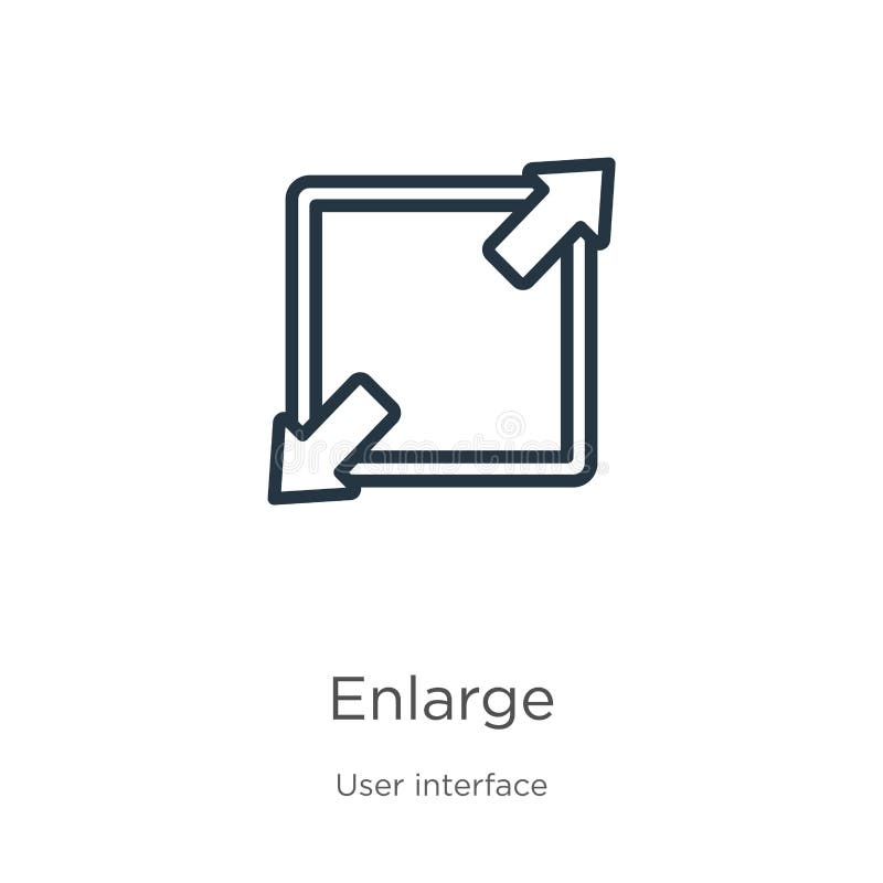 Enlarge Icon Vector. Trendy Flat Enlarge Icon from User Interface ...