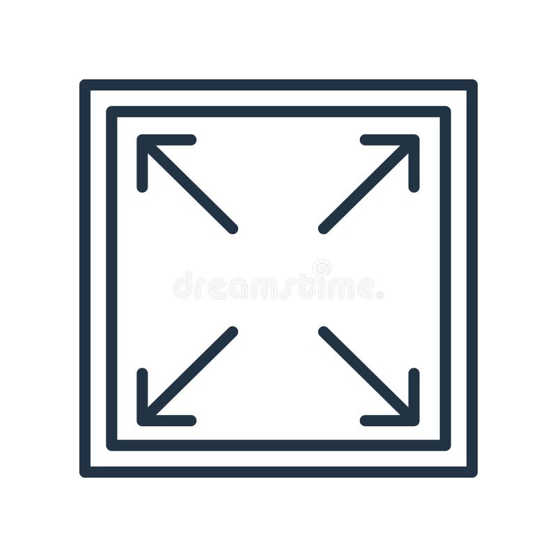 Enlarge Icon Vector Isolated on White Background, Enlarge Sign Stock ...