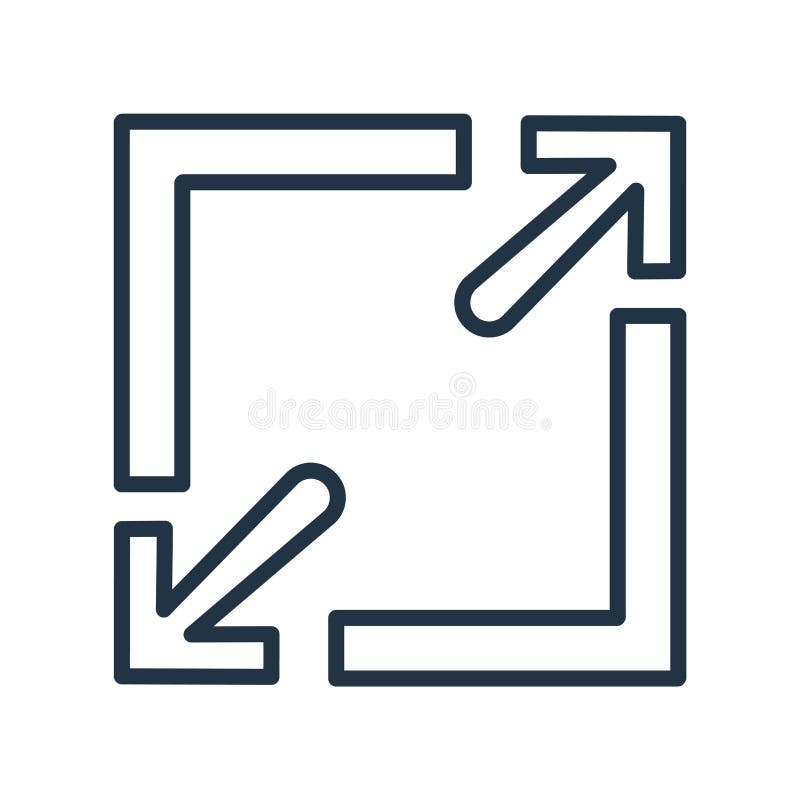 Enlarge Icon Vector Isolated on White Background, Enlarge Sign Stock ...