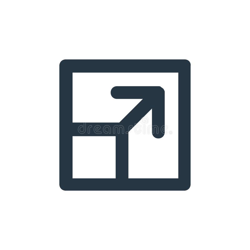 Enlarge Icon with Outline Style Isolated on White Background. Vector ...