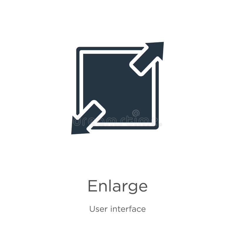 Enlarge Icon Vector. Trendy Flat Enlarge Icon from User Interface ...