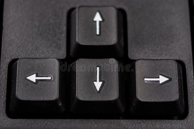 An Enlarged Computer Keyboard. Black Keyboard Buttons For The Co Stock ...