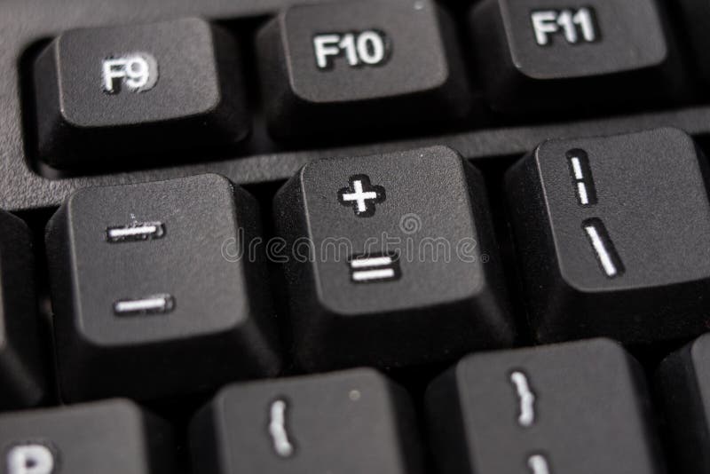 An Enlarged Computer Keyboard. Black Keyboard Buttons for the Co Stock ...