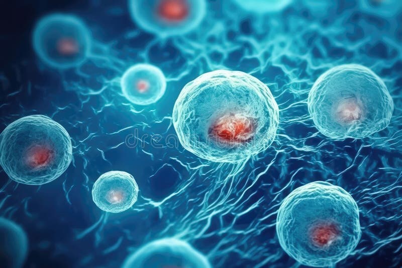 Enlarged Image of Body Cells Stock Illustration - Illustration of view ...