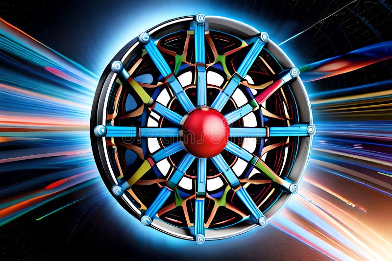 Enlarged Model of an Atom with a Nucleus of Protons, Neutrons and ...