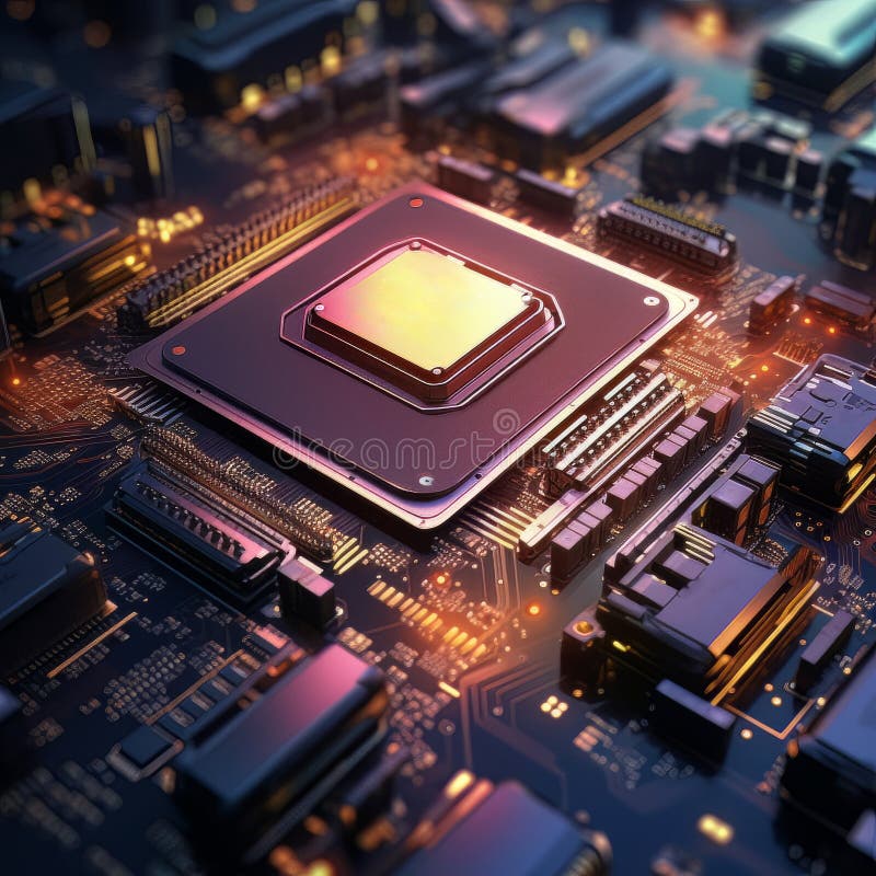 Macro Close-up of Enlarged Computer Chip: Unlocking the World of ...