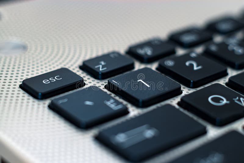 Enlarged View of a Computer Keyboard, ESC Key Stock Photo - Image of ...