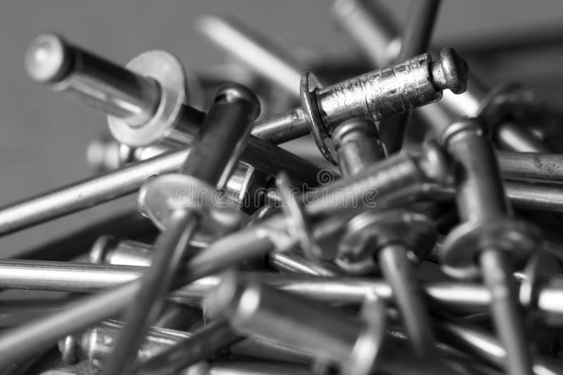 Aluminum Rivets for Mounting and Fastening Structural Parts Isolated on ...