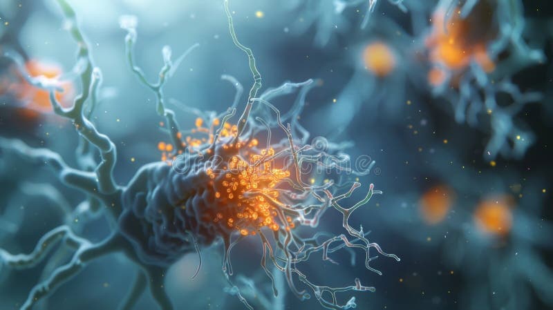 An Enlargement of a Neurons Presynaptic Terminal Where Neurotransmitter ...