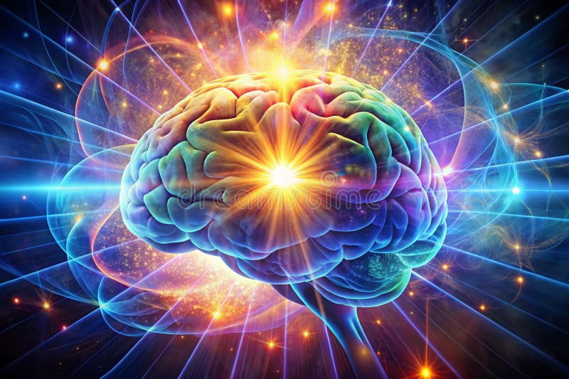 Enlightened Thought Process Brain Concept Stock Illustration ...