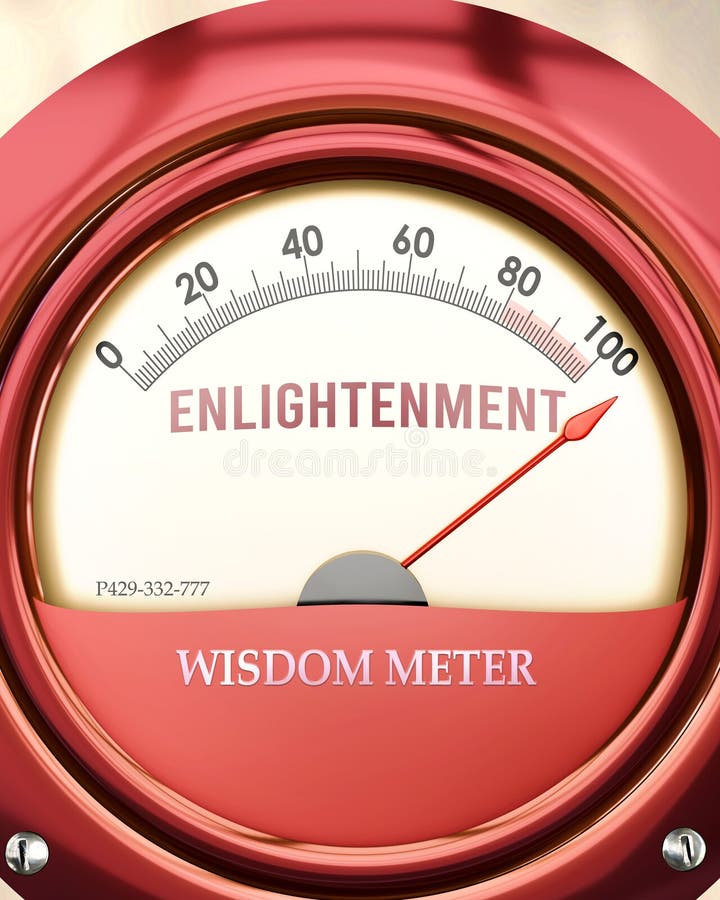 Enlightenment and Wisdom Meter that is Hitting a Full Scale, Showing a ...