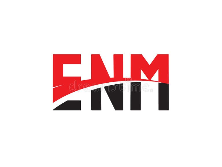 ENM Letter Initial Logo Design Vector Illustration Stock Vector ...