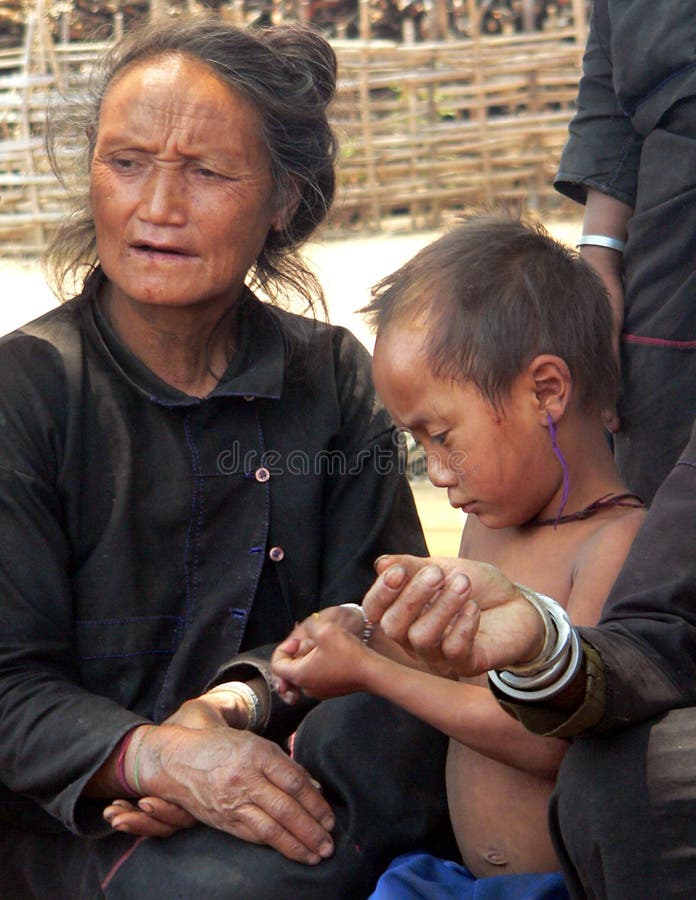 Enn Tribe Villager & Child. Myanmar Editorial Photography - Image of ...