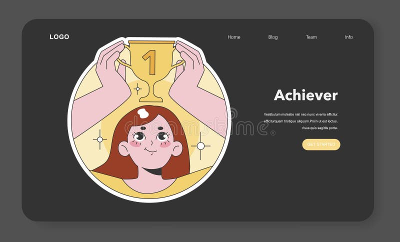 Enneagram Achiever Type Illustration. Flat Vector Illustration Stock ...