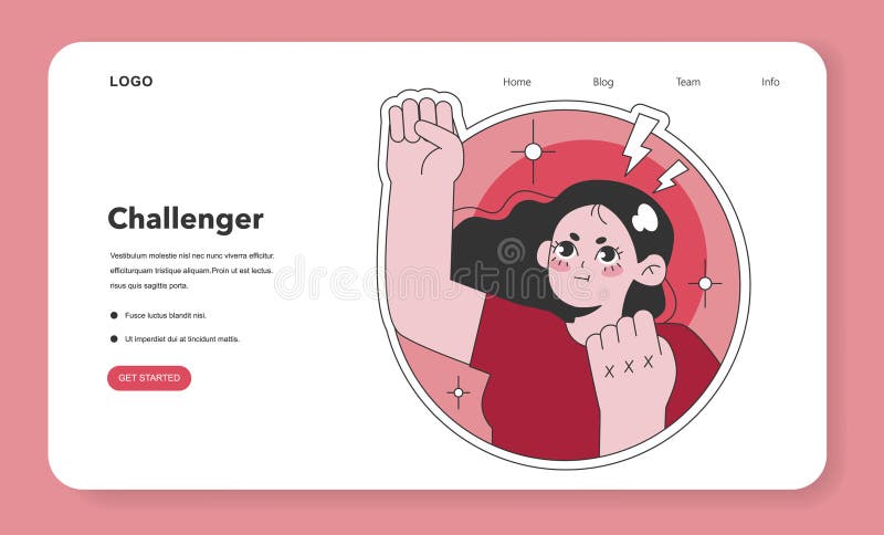 Enneagram Challenger Type Illustration. Flat Vector Illustration Stock ...