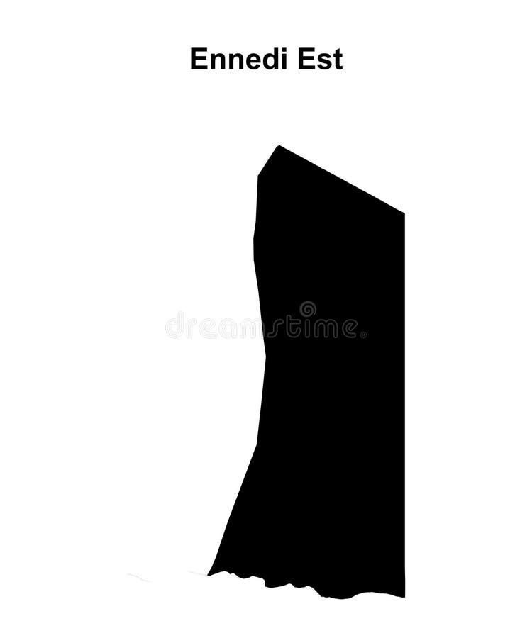 Ennedi Est outline map stock illustration. Illustration of detailed ...