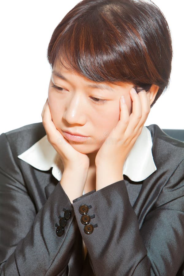 Ennui de Thinking/in image stock. Image du pensez, assez - 21826835