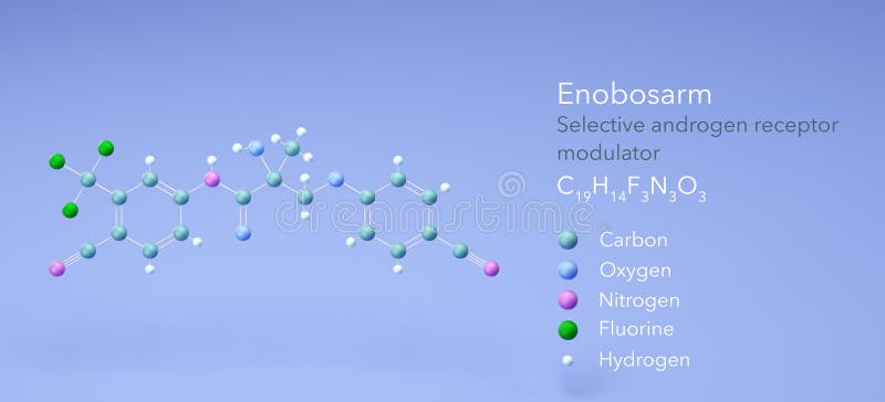 Enobosarm Molecule, Molecular Structures, Ostarine, 3d Model ...