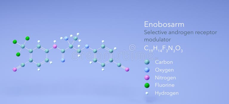Enobosarm Molecule, Molecular Structures, Ostarine, 3d Model ...