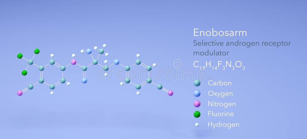 Enobosarm Molecule, Molecular Structures, Ostarine, 3d Model ...