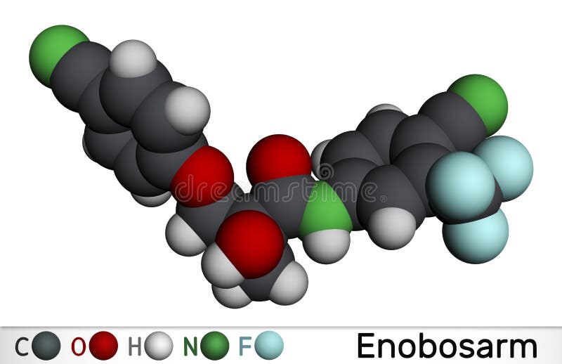 Enobosarm, Ostarine Molecule. it is Non-steroidal Agent with Anabolic ...