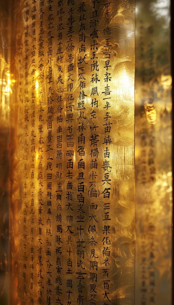 Enormous Ancient Scroll with Flowing Chinese Script Radiates Divine ...