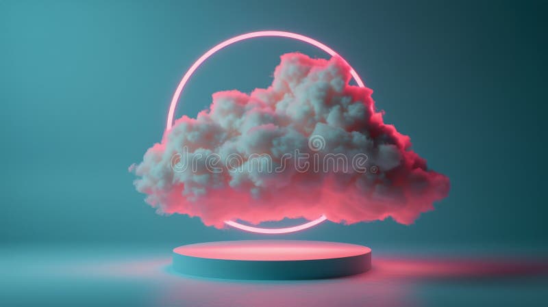 Enormous Circular Object Surrounded by Clouds Stock Image - Image of ...