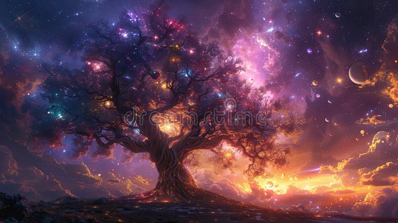 An Enormous Eldritch Tree Generating Galaxies in a Vibrant Chaos ...