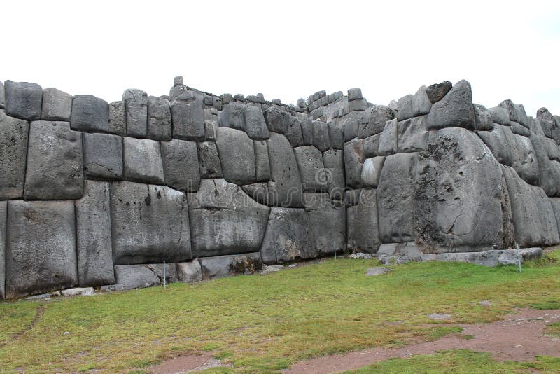 Enormous Stone Wall in Sacsayhuaman Stock Photo - Image of enormous ...