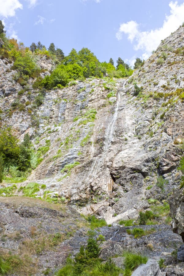 Enormous Waterfall in the Mountains of the Pyrenees Stock Photo - Image ...