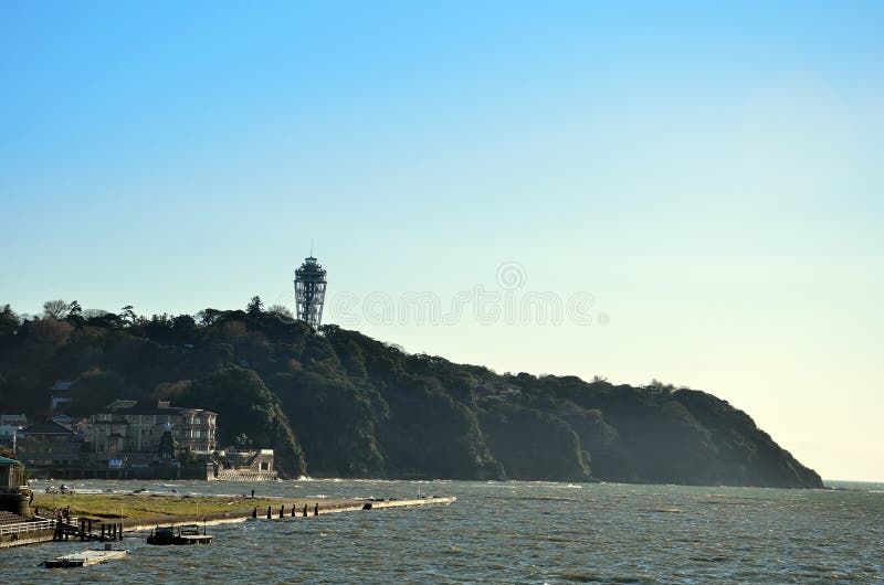 Enoshima during autumn. stock photo. Image of scenic - 22657706